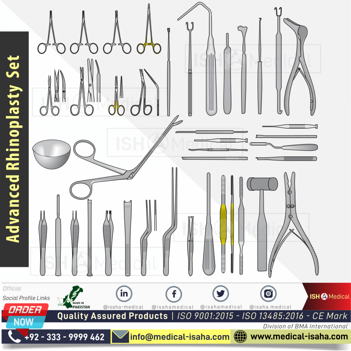 Rhinoplasty Surgery Instruments Set - handmade tools | ISAHA