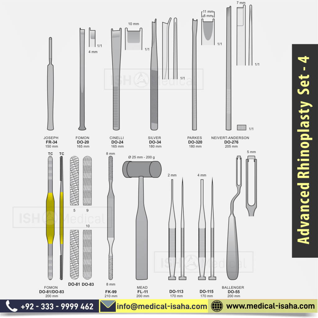 Rhinoplasty Surgery Instruments Set - handmade tools | ISAHA