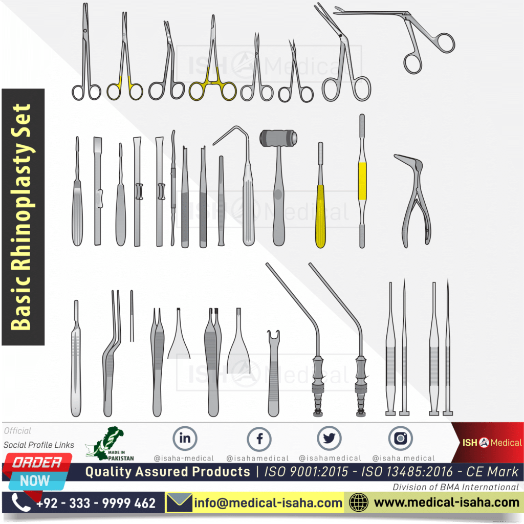 Basic Rhinoplasty Surgery Set - handmade tools | ISAHA Medical