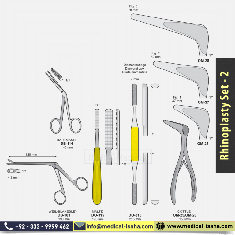 Basic Rhinoplasty Surgery Set - handmade tools | ISAHA Medical