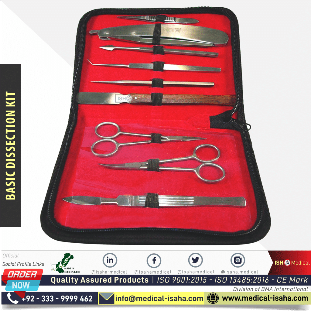 Basic Dissection Set 9 pcs- handmade tools | ISAHA Medical