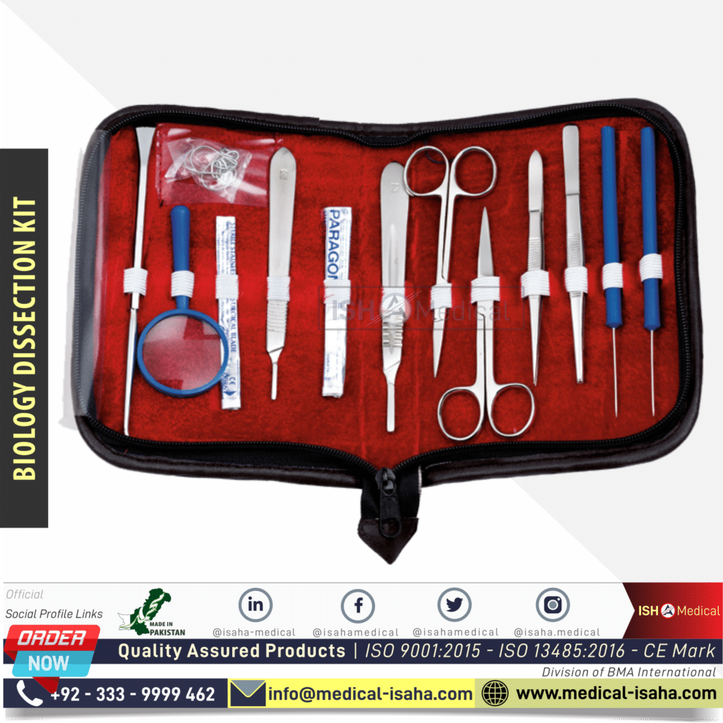 Biology Dissection Kit 12 pcs - handmade tools | ISAHA Medical