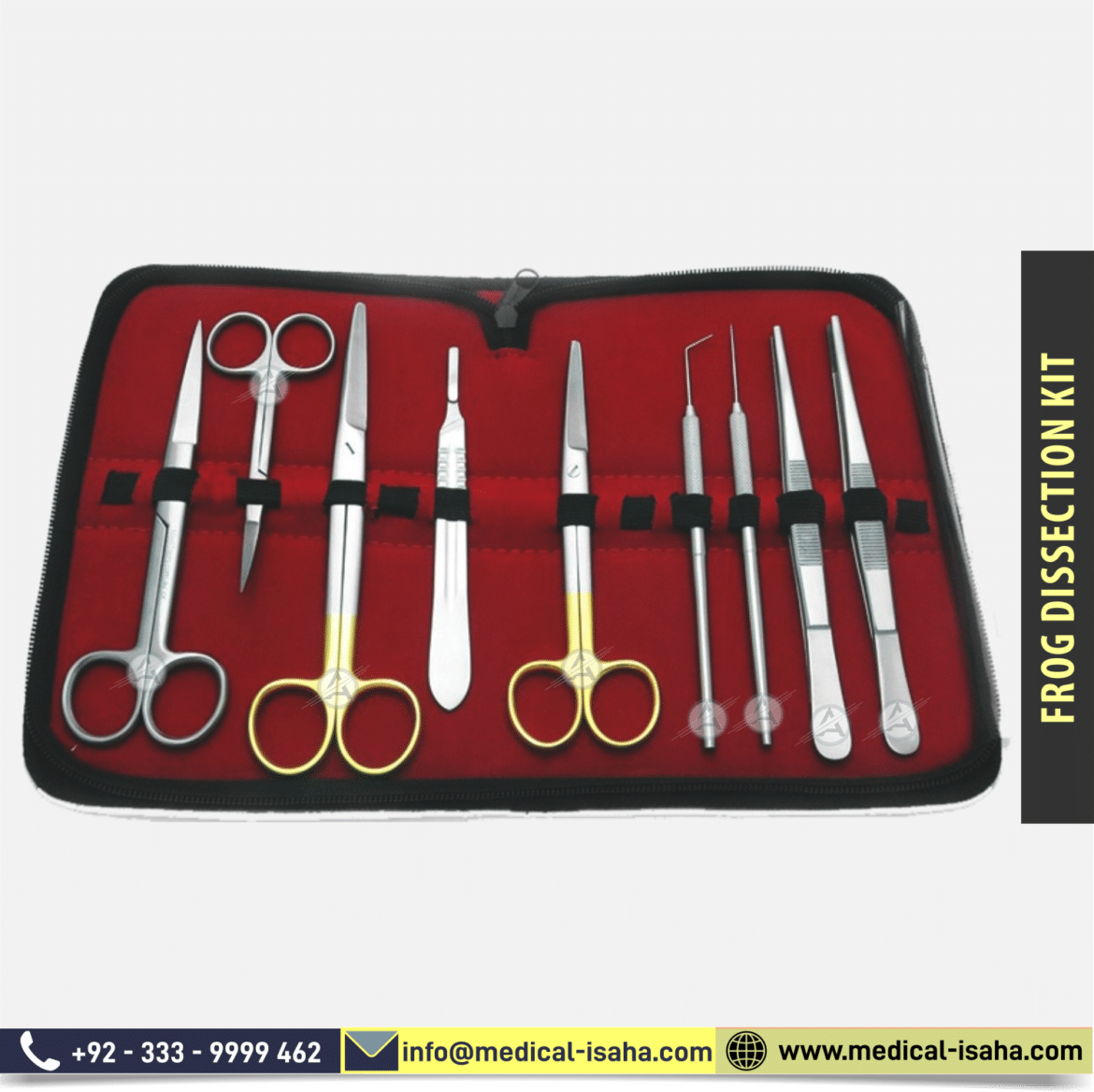 Frog Dissection Kit 9 pcs - handmade dissection tools | ISAHA