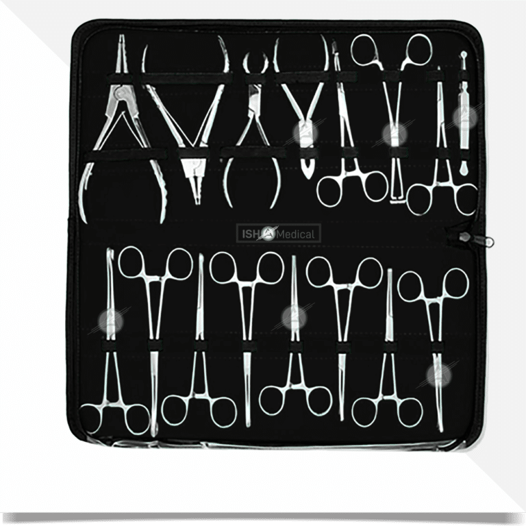 Body Piercing tools kit 16 pcs | Handmade Top Quality | ISAHA