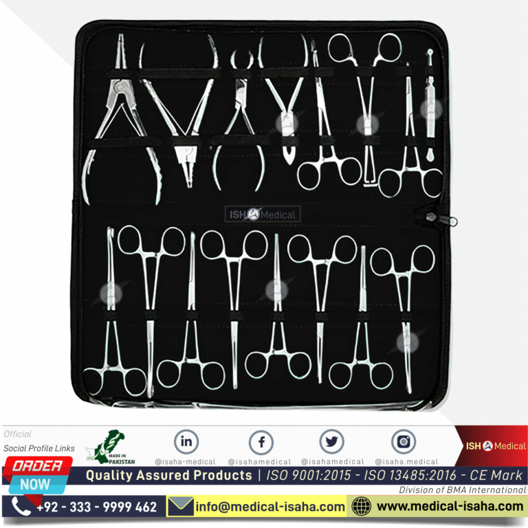 Body Piercing tools kit 16 pcs | Handmade Top Quality | ISAHA