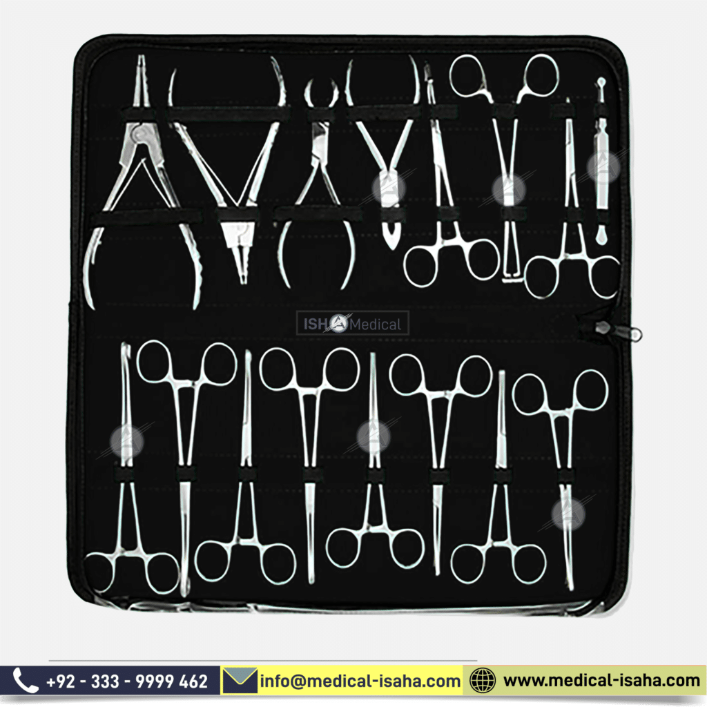 Body Piercing tools kit 16 pcs | Handmade Top Quality | ISAHA