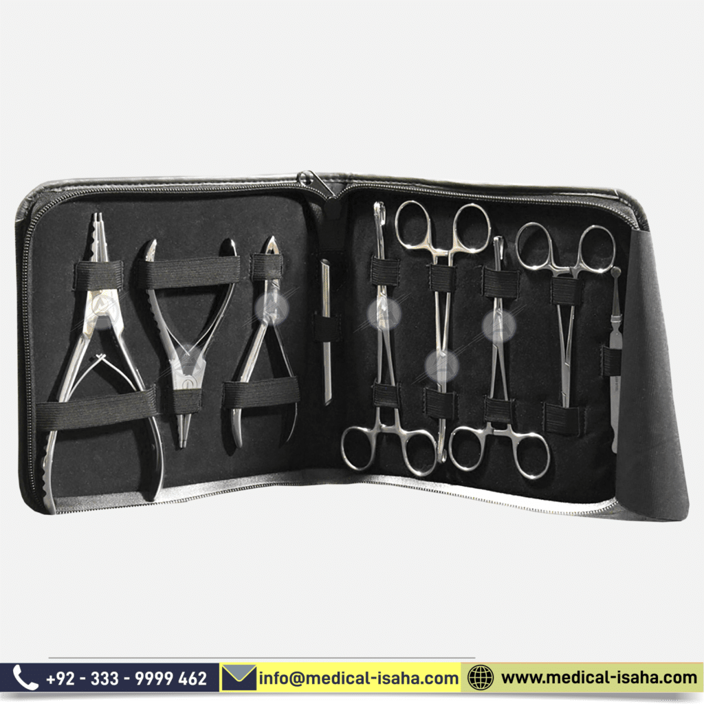 Body Piercing Instruments Set 9 pcs | Body Piercing Tools | ISAHA